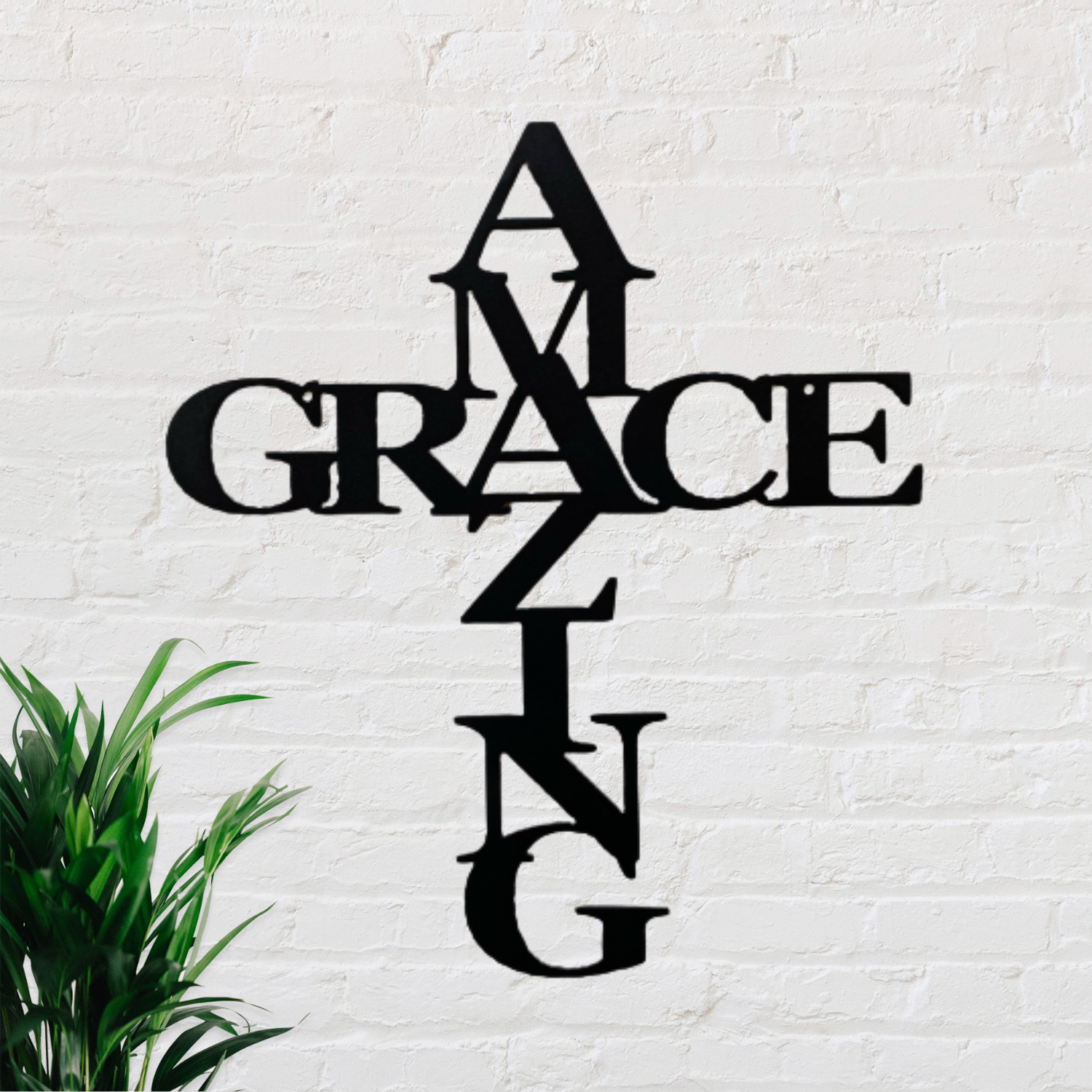 Amazing Grace Sign Scripture Sign Amazing Grace CrossSteel Sign Laser